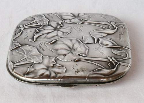 MAGNIFICENT ART NOUVEAU GERMAN 800 STERLING SILVER BOX | eBay
