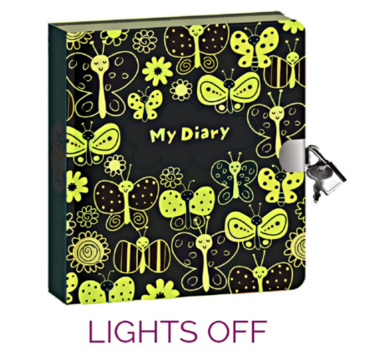 Butterfly Secret Diary For Girls Kids Lock Key Dreams Thoughts Journal ...