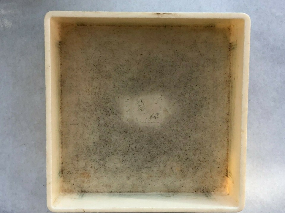 Vintage Hickok Plastic Vanity Dresser Box Art Deco White Deer Stag | eBay