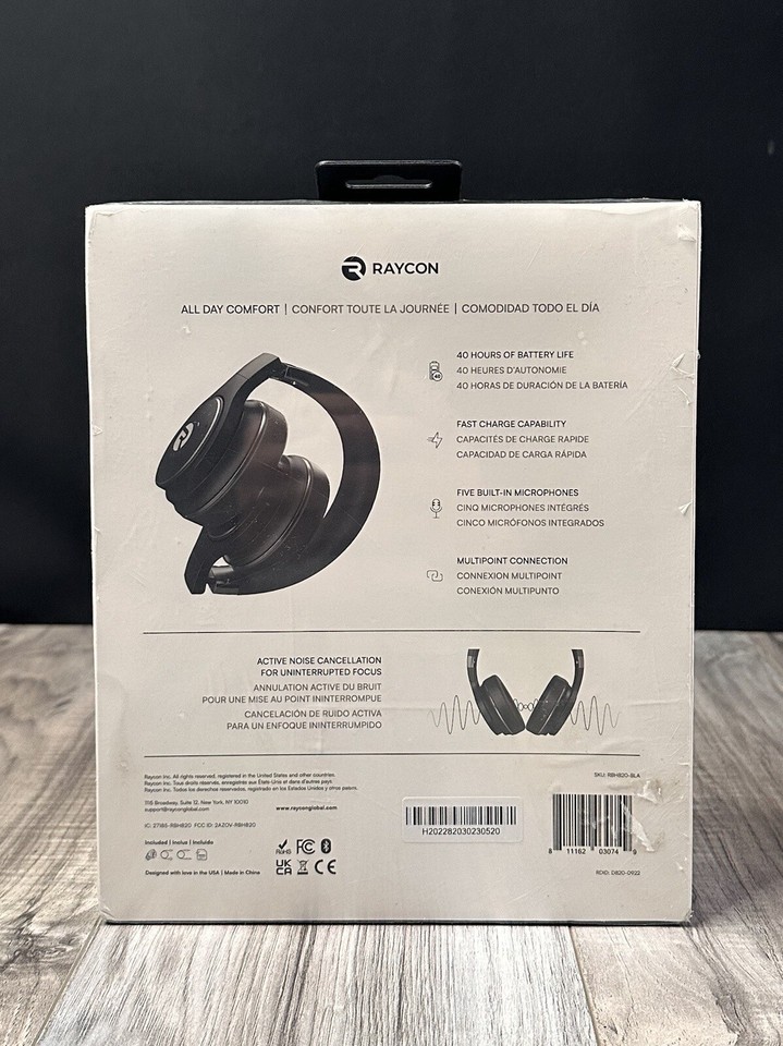 Raycon The Everyday Wireless Over Ear Headphones, with Active Noise ...