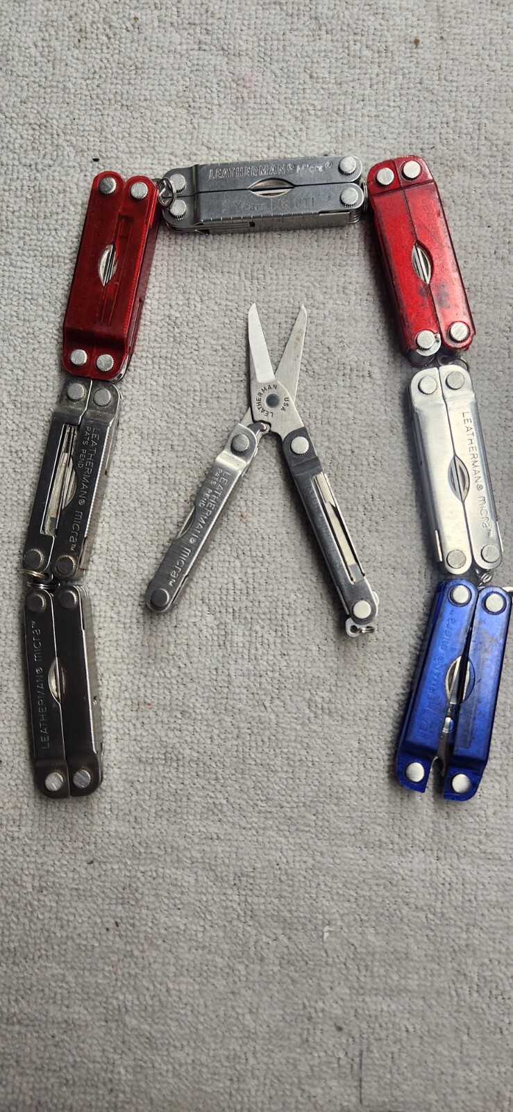 Leatherman Micra 10 Multi-Tool Knife Scissors Screwdriver Ruler Tweezer ...