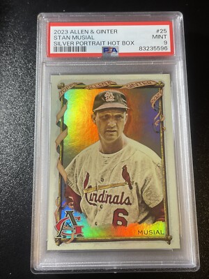 2023 Allen Ginter 25 Stan Musial Silver Portrait Hot Box PSA 9 POP 1 | eBay