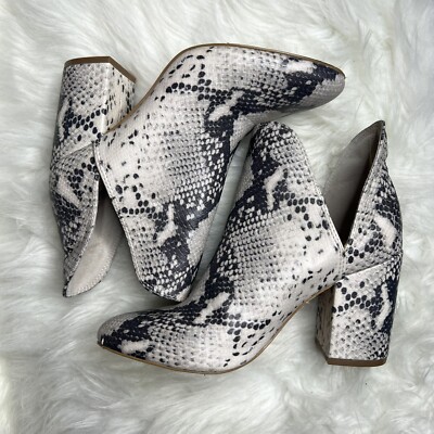 Steve Madden | Rookie Women’s Snakeskin Ankle Boots Chunky Heel 6.5M | eBay