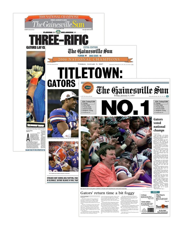 Florida Gators College Football Championship Collector Set - 1996, 2006 ...