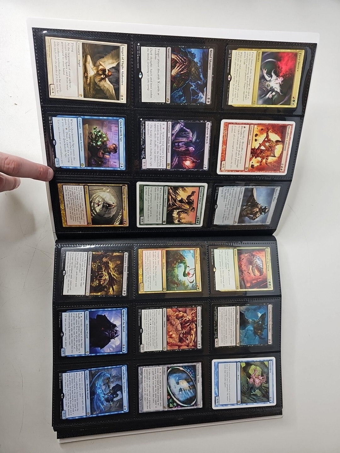 350 RARE MTG CARD LOT in WHITE BCW Folio Binder: Commander Magic The ...