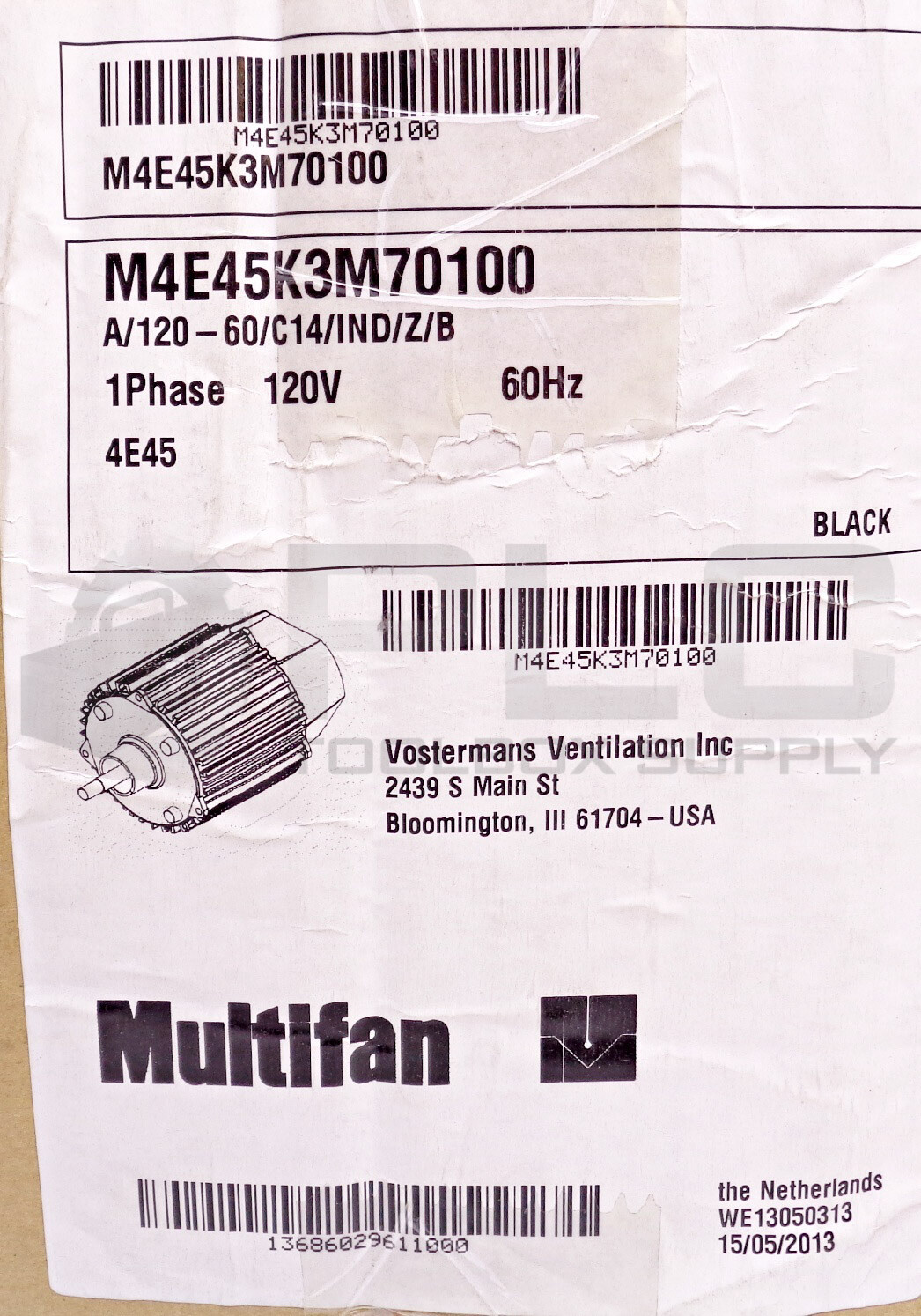 NEW MULTIFAN M4E45K3M70100 FAN MOTOR 120V 60HZ PHASE 1 | eBay