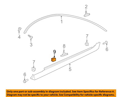 GM OEM 08-17 Caprice Exterior Trim-Rocker Molding Clip 92138808 | eBay