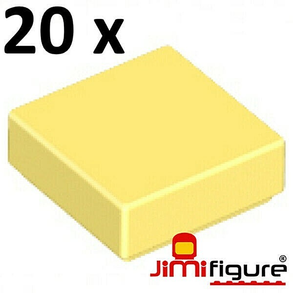 NEW 20 x LEGO Flat Tile 1x1 With Groove Bright Light Yellow 3070 ...
