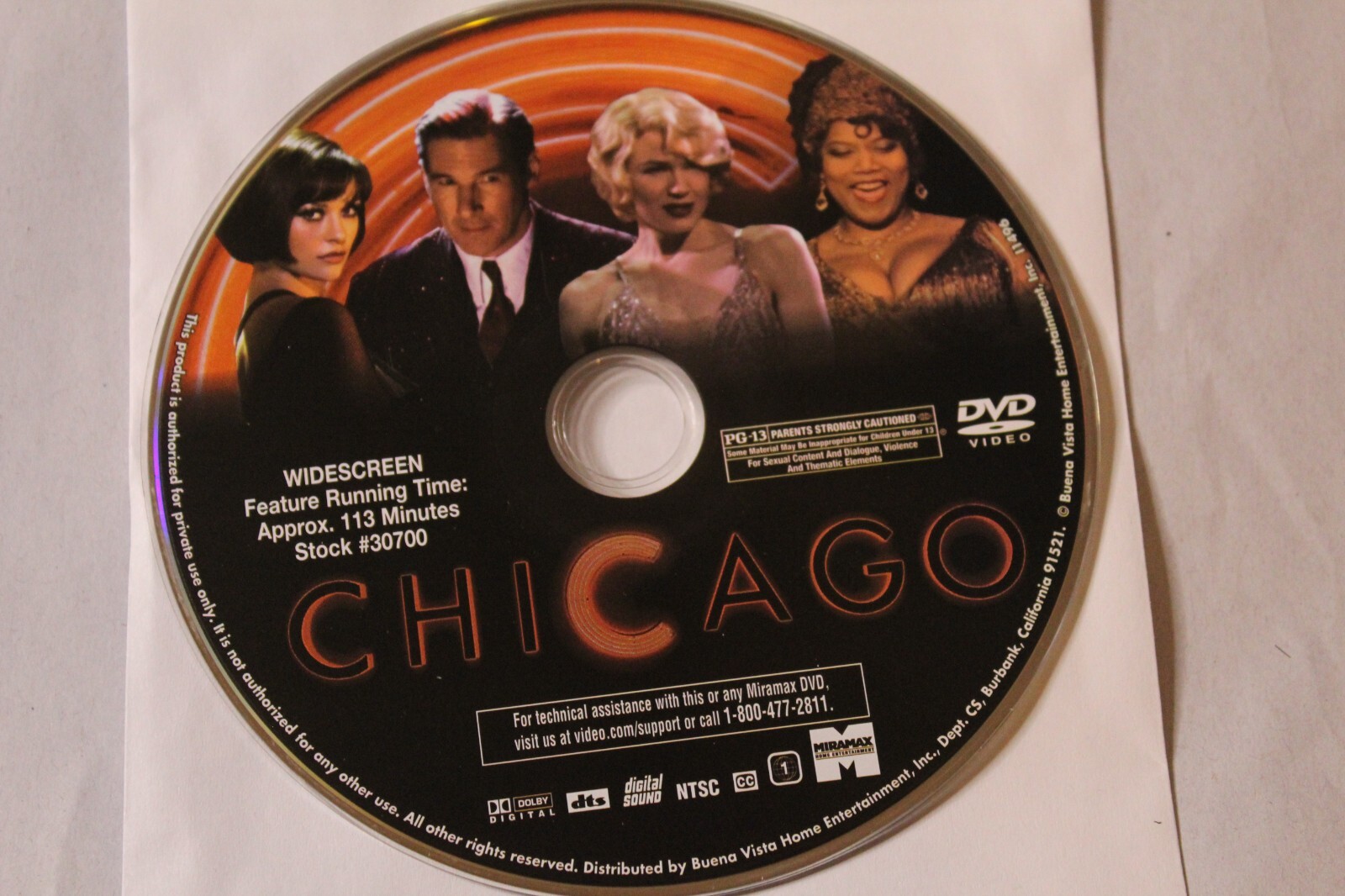 Chicago (DVD, 2003, Widescreen) 786936219197| eBay