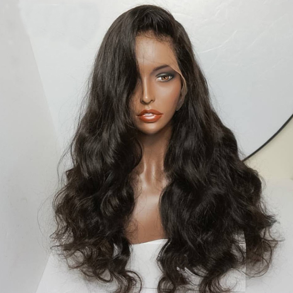 Natural Brazilian Virgin Full Lace Human Hair Wigs Glueless Curly Lace ...
