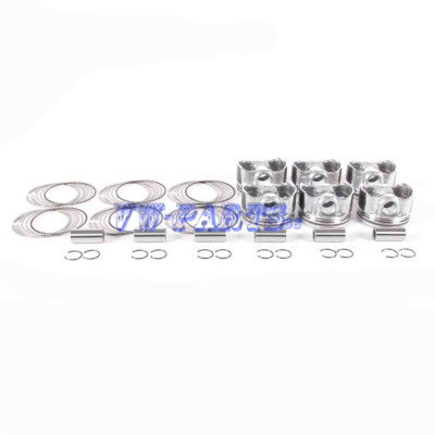 2.5L/3.0L Pistons & Rings Kit Fit For Mercedes Benz C250 E230 S300 ...