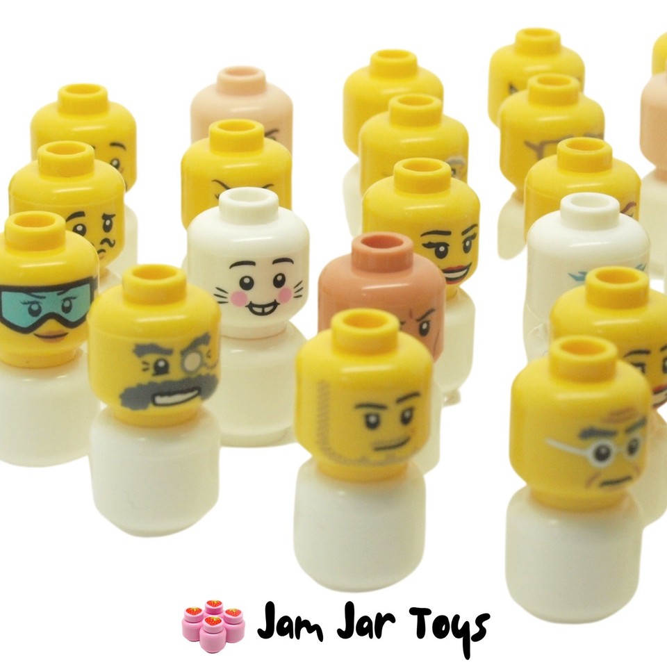 LEGO Minifigure Heads – NEW Parts Large Selection 250+ Types Choose Mix ...