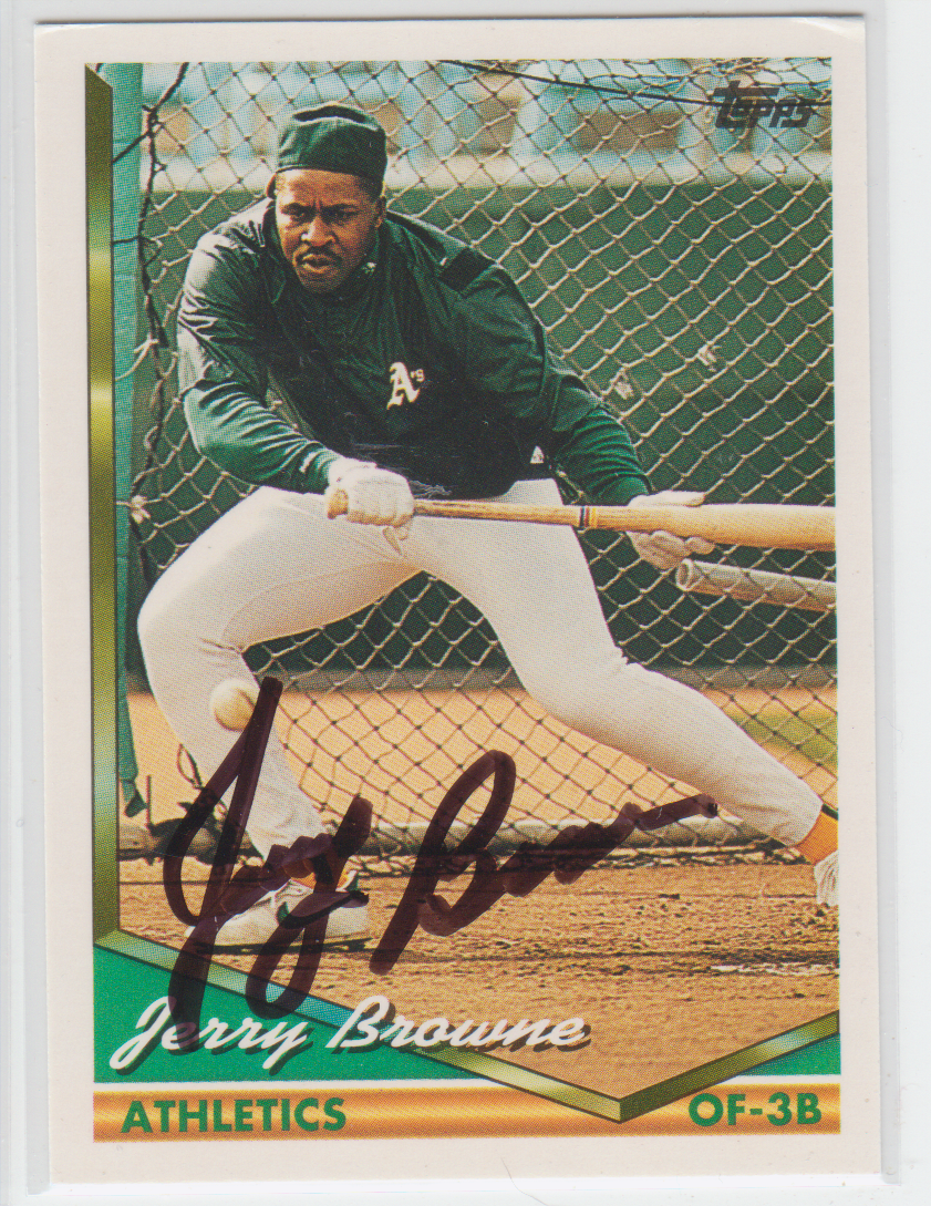 Autographed 1994 Topps Jerry Browne - Athletics | eBay