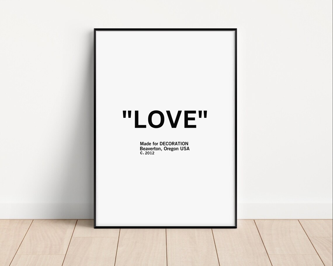 Love Quotes Hypebeast Wall Art Poster Premium Quality Choose your Size ...
