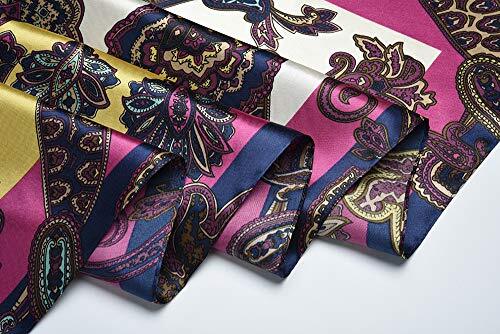 35 x 35 Women Square Silk Like Hair Scarf Head 149 Dark Raspberry ...