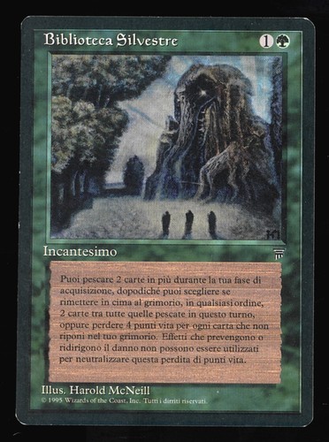 Italian - Sylvan Library - Light Play - Legends - MTG Magic the ...