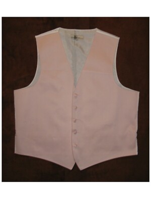 310 NWOT ZELENTE Men's Solid Light Pink Color Dress Vest Size XL 5 ...