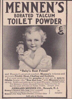 Mennen's Borated Talcum Toilet Powder - Baby's Best Friend - Vintage ...