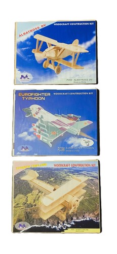 Three Planes Woodcraft Construction Kit - 3D Wooden Model Puzzle For ...
