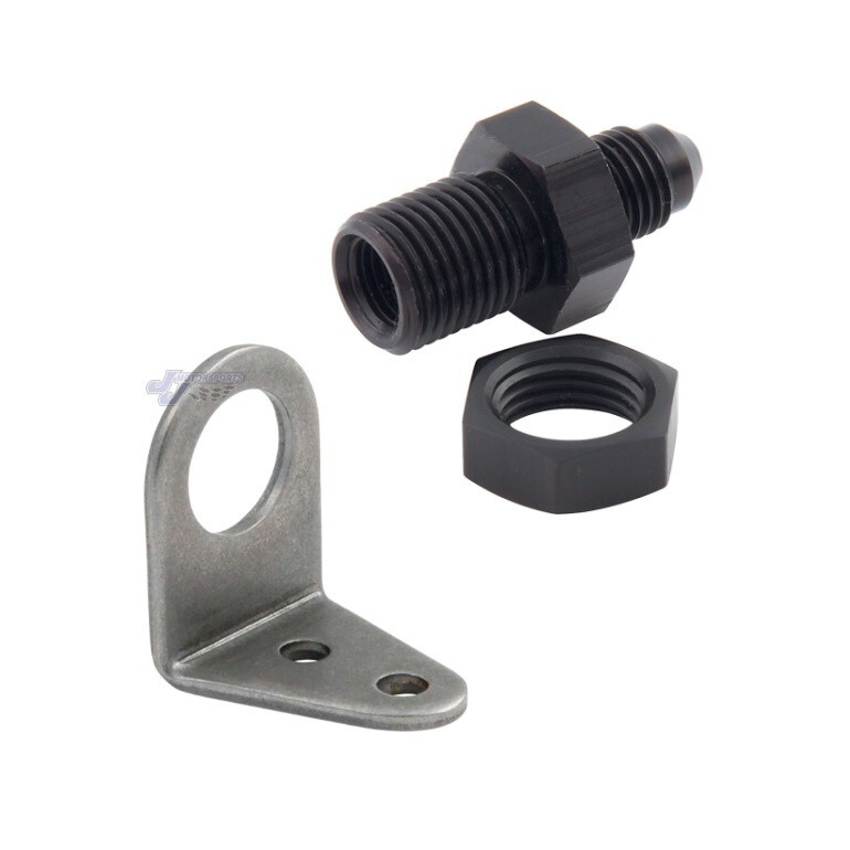 Brake Fitting Adapter Kit 3/16 Line to - 4 AN Bulkhead Aluminum Bolt-On ...