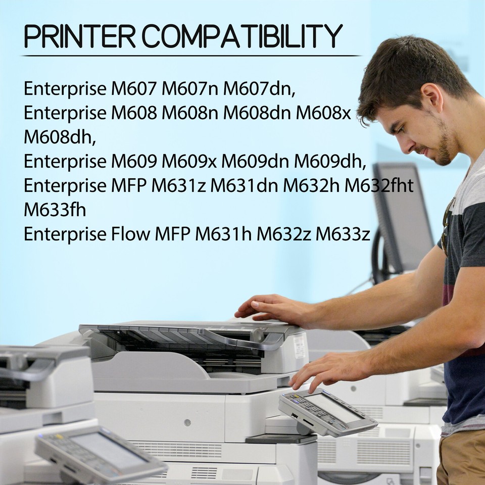 10PK CF237A 37A Toner Cartridge Compatible for HP M608 M607n M607dn ...