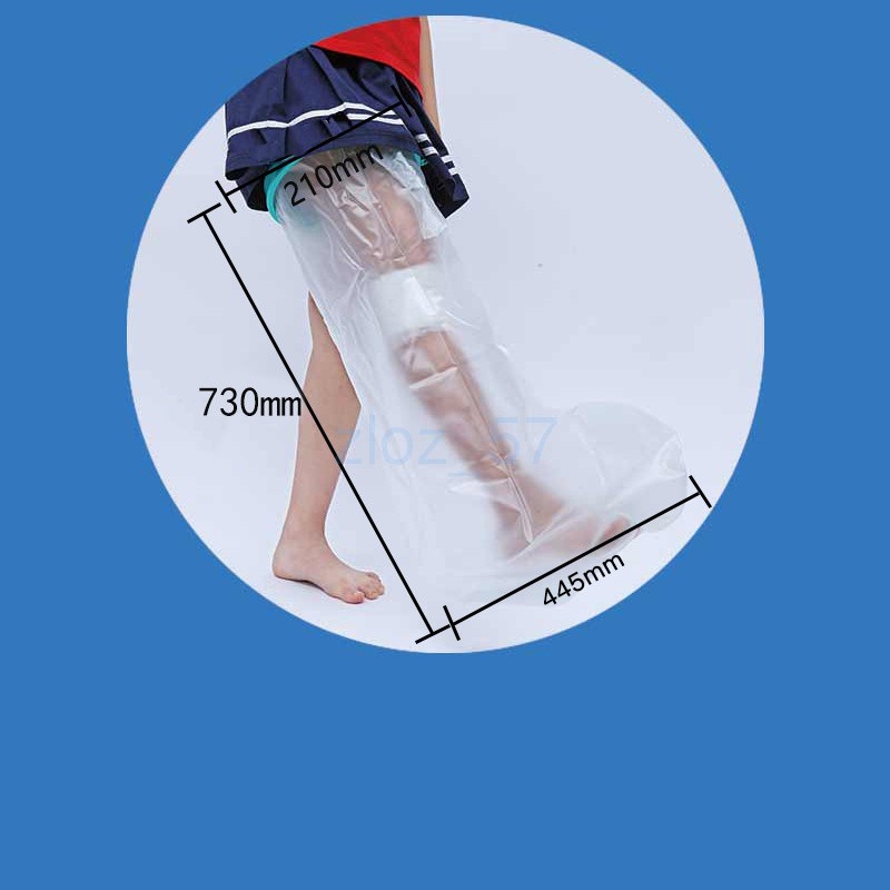 HOT Waterproof Cast &Dressing Protector Showeer Bath Cover Reusable Leg ...