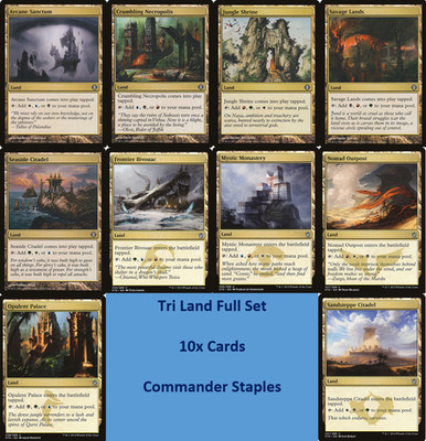 MTG Tri Color Land Set x10 Shards Wedges - Commander Dual Lands Magic ...