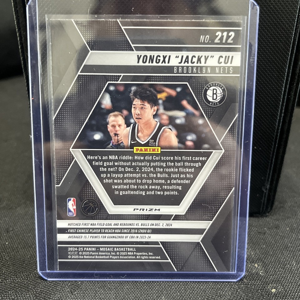 Yongxi Jacky Cui Rookie Card Green Prizm 2024-25 Panini Mosaic #212 ...
