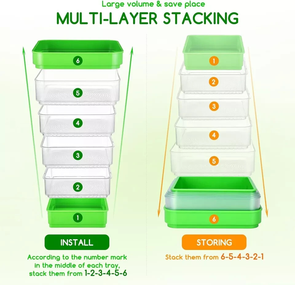 Seed Sprouter Kit,4-Tier Bean Sprouts Grow Kit,Micro Greens Growing ...