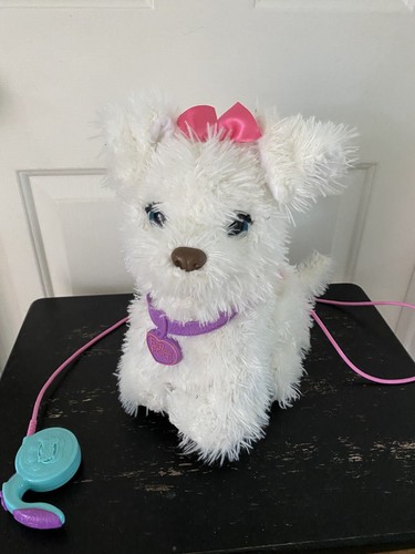 Hasbro Furreal friends white maltese walking dog with leash | eBay