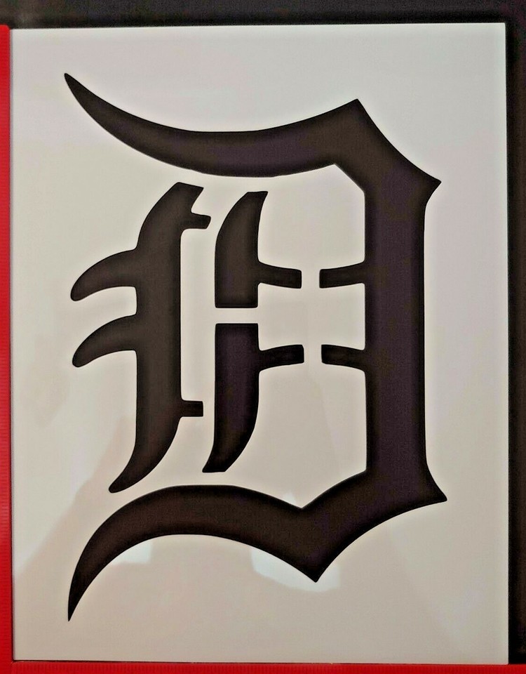 Detroit Tigers D 8.5" x 11" Custom Stencil FAST FREE SHIPPING | eBay