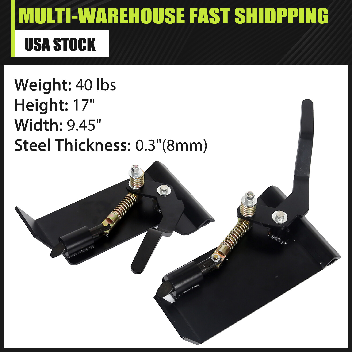 Weld-On Skid Steer Quick Attach Bucket Conversion Adapter Latch Plates ...