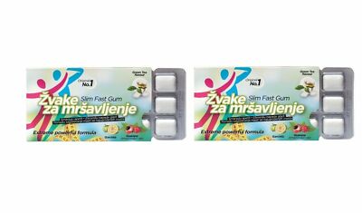 2X Slim Fast Gum Chewing Gum fast weight loss fat burning 24 pieces ...