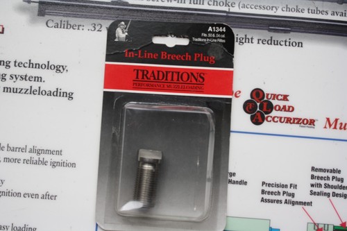 Traditions A1344 Stainless Steel In-Line 6x1 MM Nipple Black Powder ...