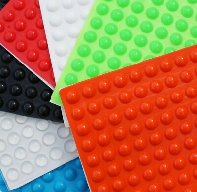 Small 3M RUBBER FEET ~ 10mm x 4mm ~ Self Adhesive Pads ~ Orange Clear ...