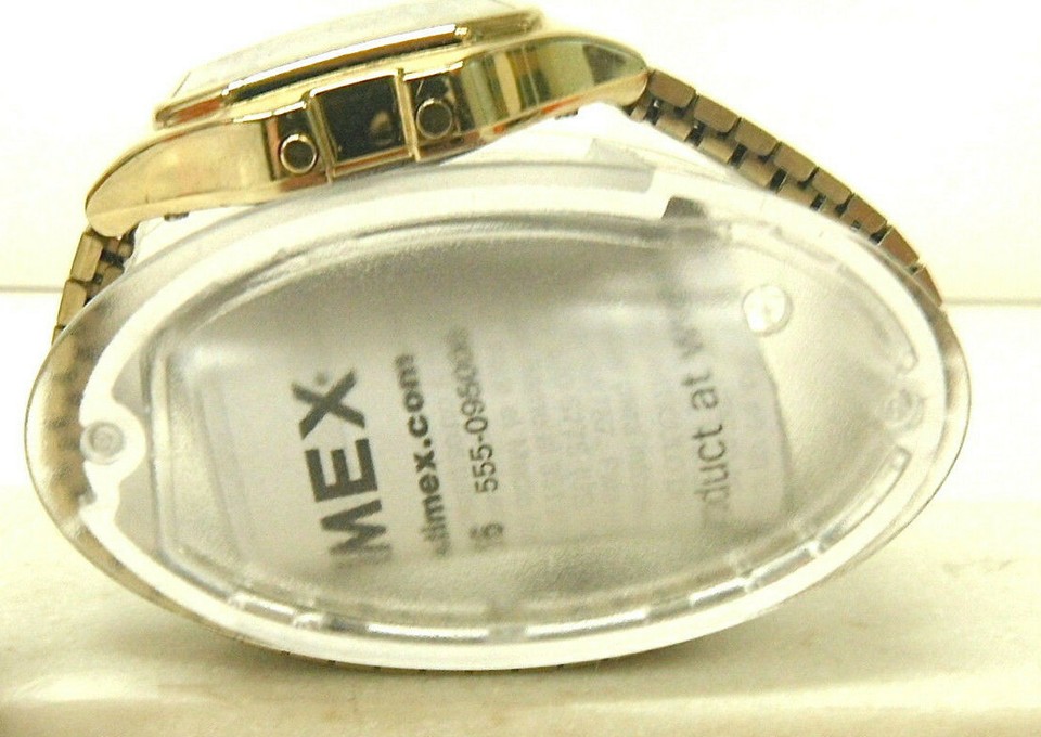 2009 Timex Watch For Men Indiglo Night Light Chrono Alarm Timer Gold WR ...