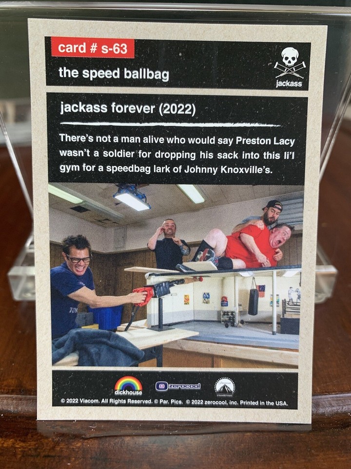 2022 ZEROCOOL JACKASS Card #s-63 the speed ballbag - SILVER /250 | eBay