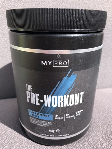 MyProtein THE Pre Workout 465g, BLUE RASPBERRY Flavour. BRAND NEW. EXP ...