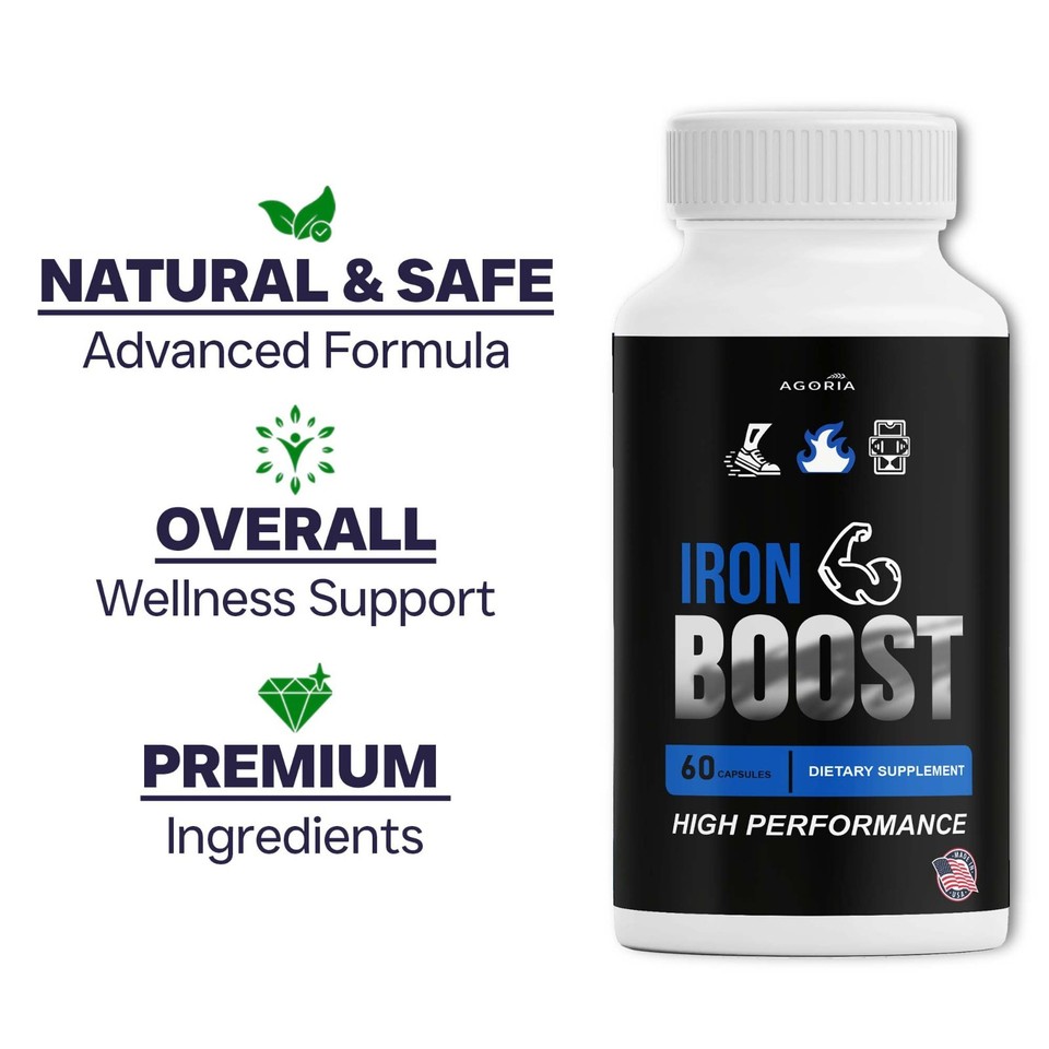 (5 Pack) Iron Boost High Performance Supplement, IronBoost Capsules | eBay