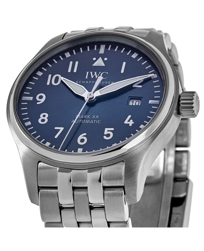 New IWC Pilot's Mark XX Automatic Blue Dial Steel Men's Watch IW328204 ...