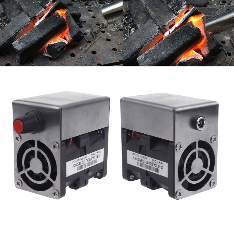 USB Air Blower Fan 2Motors High Airflow for Campfire Blacksmithing and ...