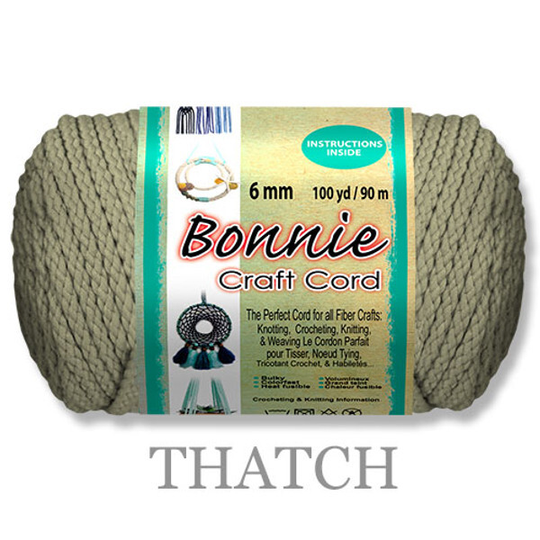 6MM Macrame Cord Bonnie Braid yarn rope 100yd rolls fusible colorfast ...