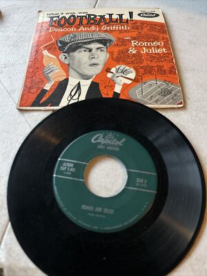 45rpm CAPITOL EP-498 ANDY GRIFFITH What It Was, Was Football/Romeo ...