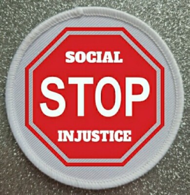 3" Stop Social Injustice Iron / Sew on Patch Badge | eBay UK