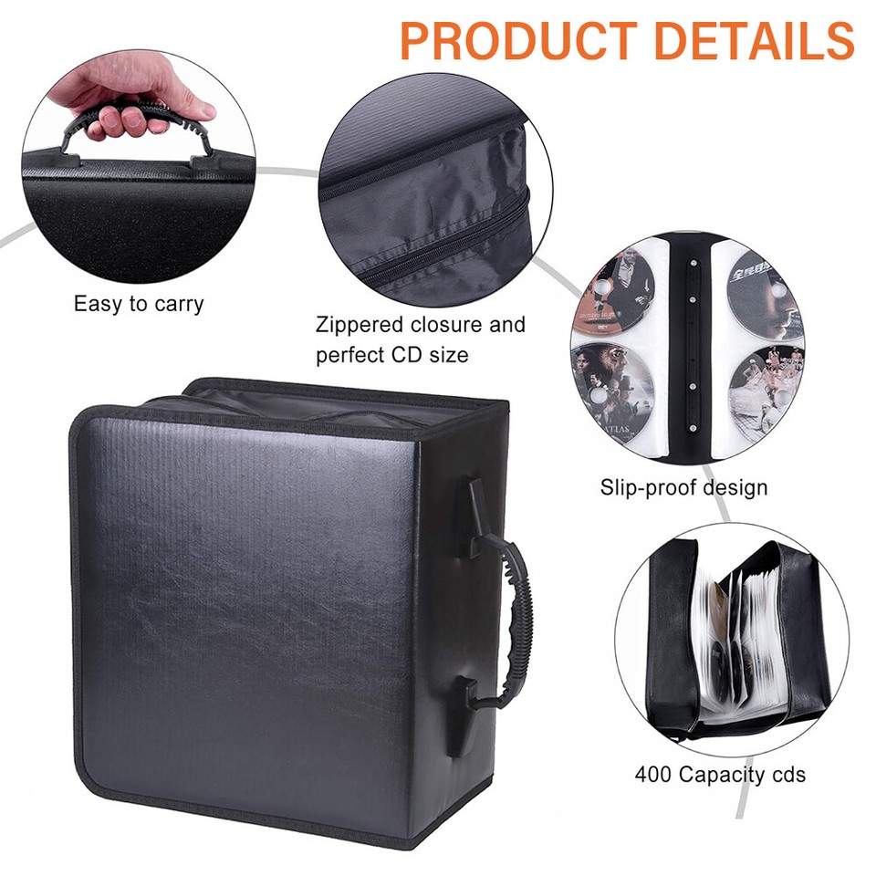 520 Disc CD DVD Organizer Holder Storage Case Bag Wallet Album Media ...