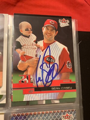 SEAN CASEY AUTOGRAPHED SIGNED 2003 FLEER ULTRA CARD CINCINNATI REDS COA ...
