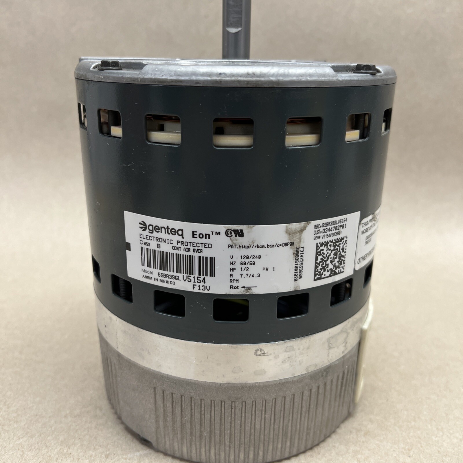 Genteq Eon 5SBA39GLV5154 Program Motor 1/2HP 115V D344734P21 HD03 | eBay