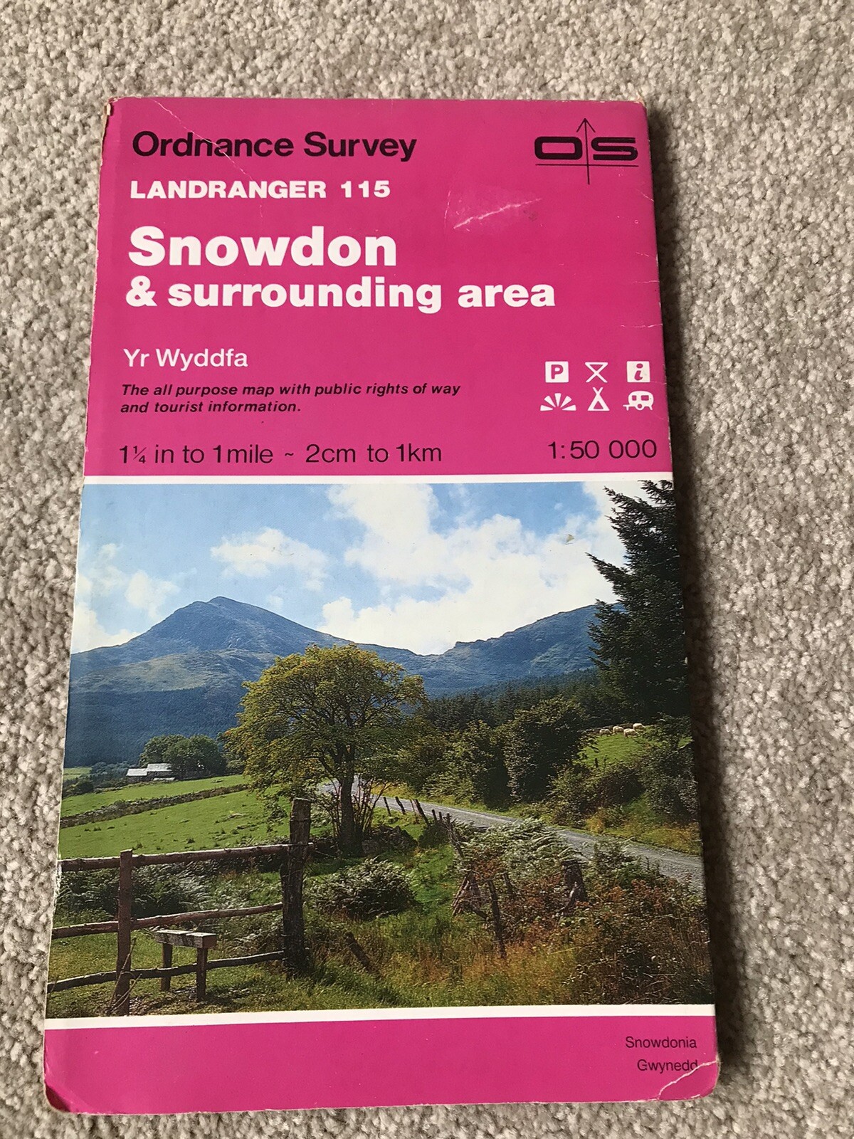 Ordnance Survey Landranger Map 115 Snowdon and surrounding area | eBay UK