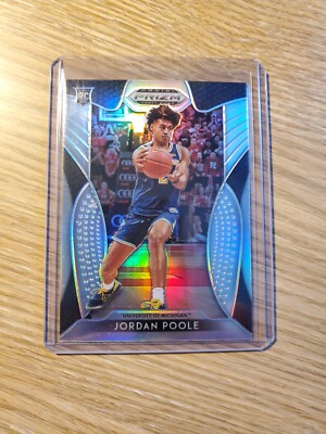 Jordan Poole 2019 Silver Prizm Rookie Card Golden State Warriors ...