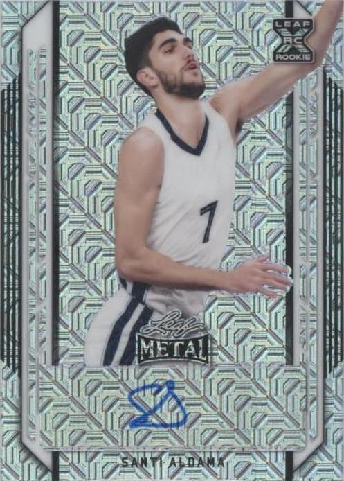 2021-22 Leaf Metal - Santi Aldama #BA-SA1 Silver Mojo (AU, RC) for sale ...